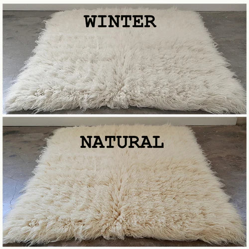 NATURAL WHITE VS WINTER WHITE FLOKATI SHAG RUGS