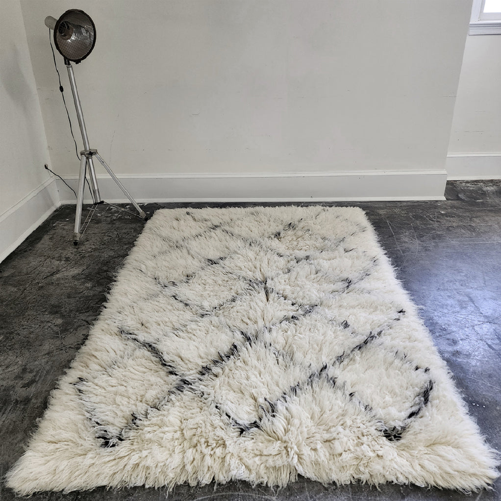 DESIGNER FLOKATI RUGS | SOFT 4" PILE | WOOL AREA RUGS | ASSORTED SIZES